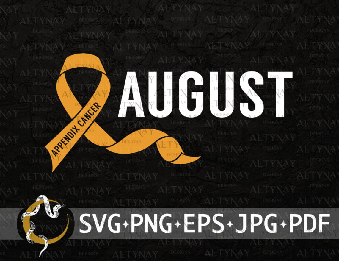 Appendix Cancer Awareness Month SVG August Appendix Cancer - Etsy
