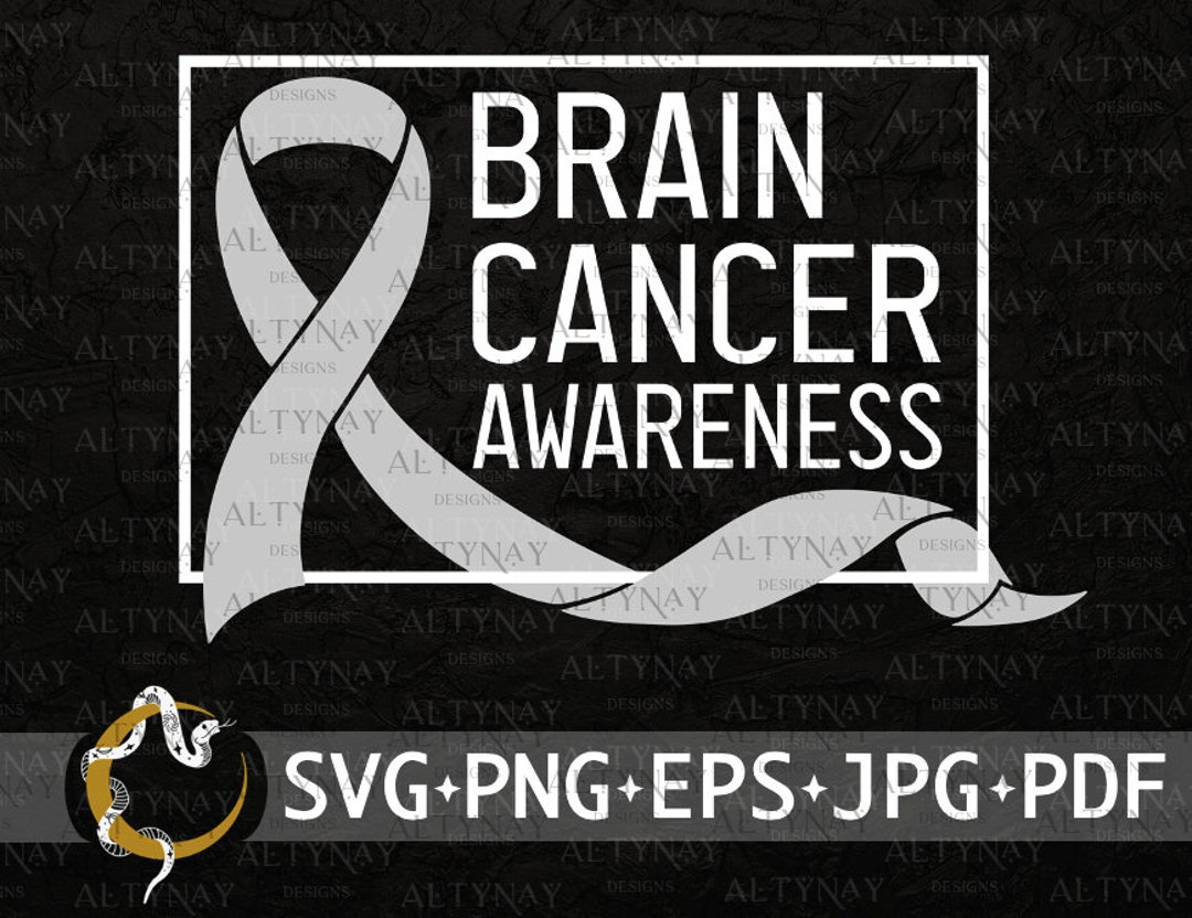Brain Cancer Awareness SVG, Brain Cancer Ribbon SVG, Brain Cancer ...