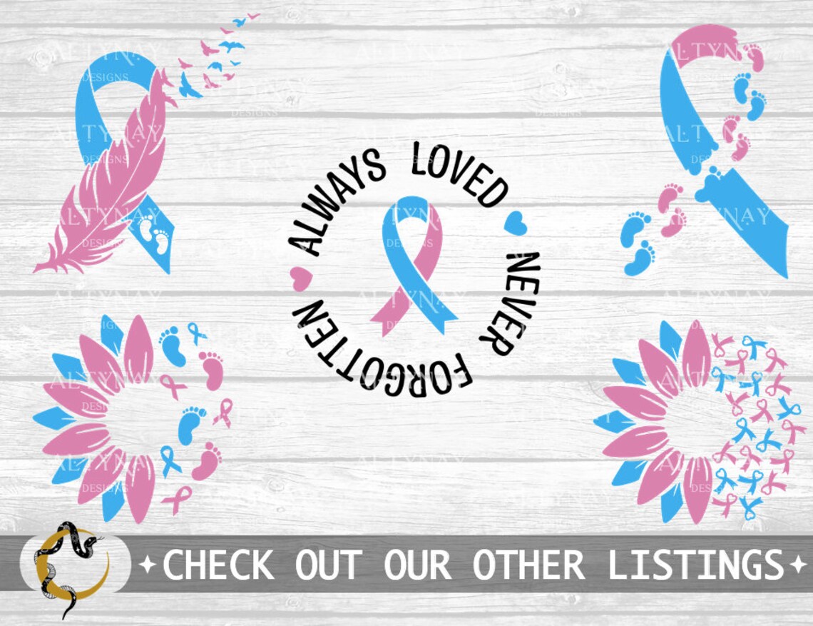 Infant Loss Footprint Ribbon SVG Baby Foot Svg Miscarriage | Etsy