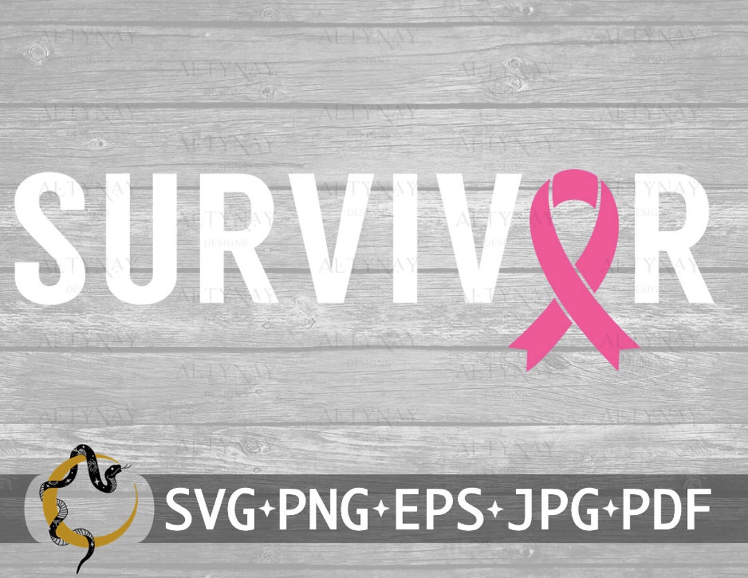 Breast Cancer Survivor Ribbon SVG, Breast Cancer Awareness SVG, Breast ...