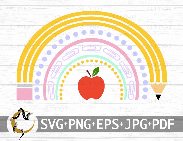 Teacher Rainbow SVG, Rainbow SVG, Cute Teacher Design Svg, Teacher ...