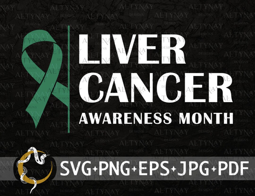 Liver Cancer Awareness SVG, Liver Cancer Ribbon SVG, Liver Cancer ...