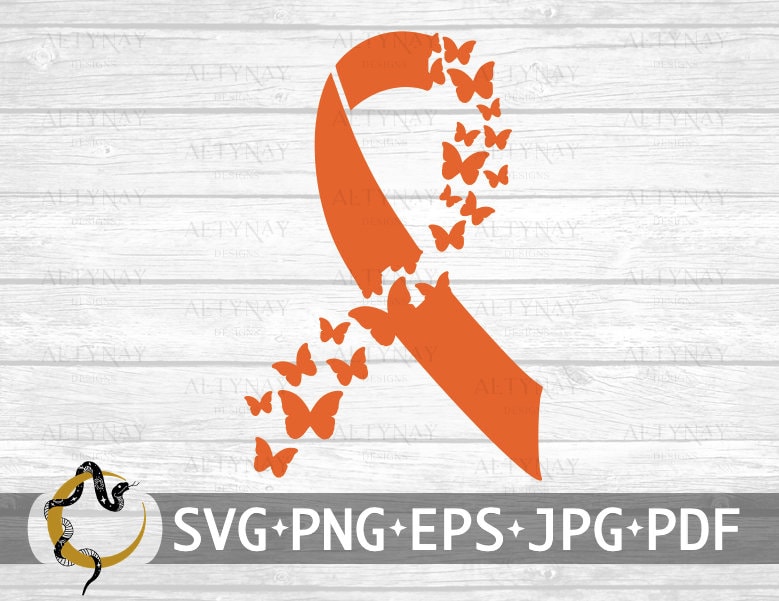 Leukemia Cancer Butterfly Ribbon SVG Leukemia Cancer SVG - Etsy