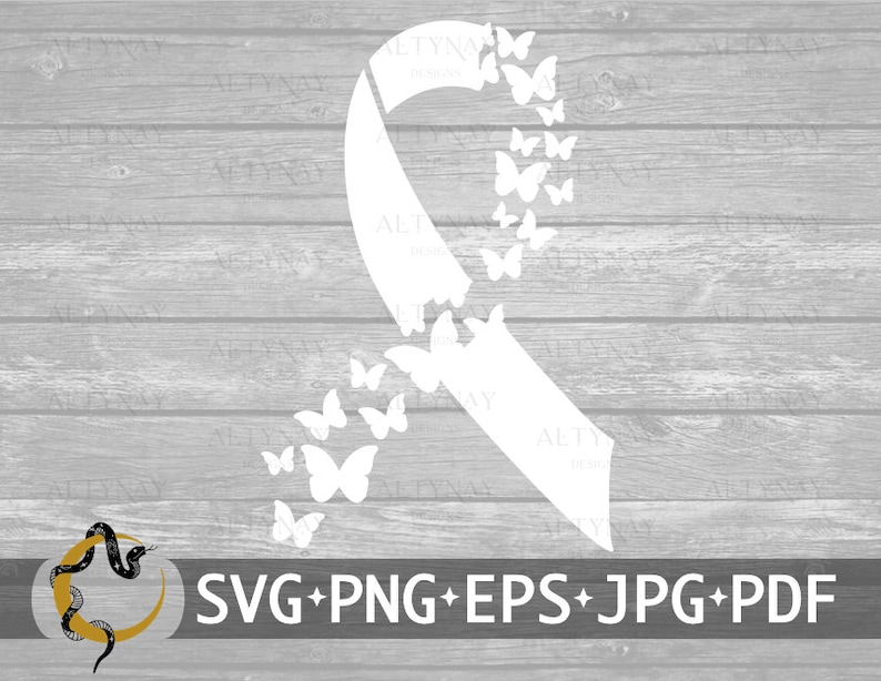 Lung Cancer Butterfly Ribbon SVG Lung Cancer SVG Lung Cancer - Etsy