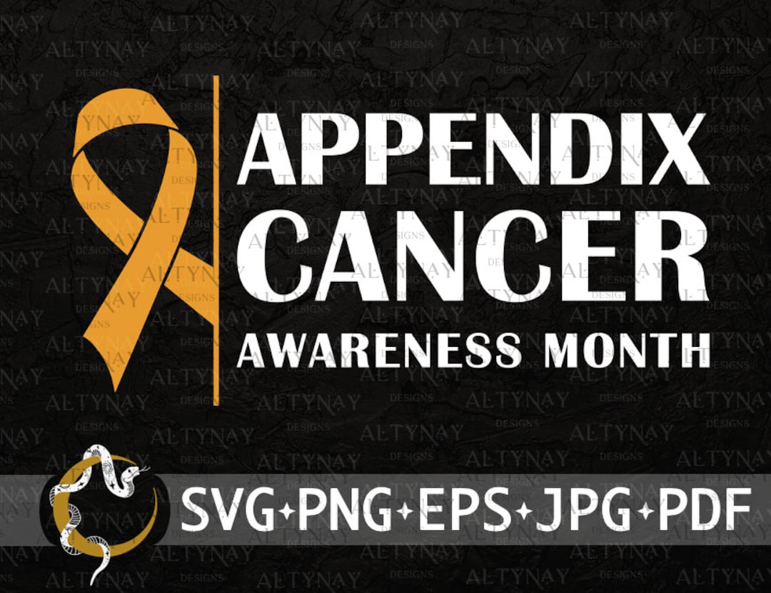 Appendix Cancer Awareness SVG, Appendix Cancer Support SVG, Appendix ...