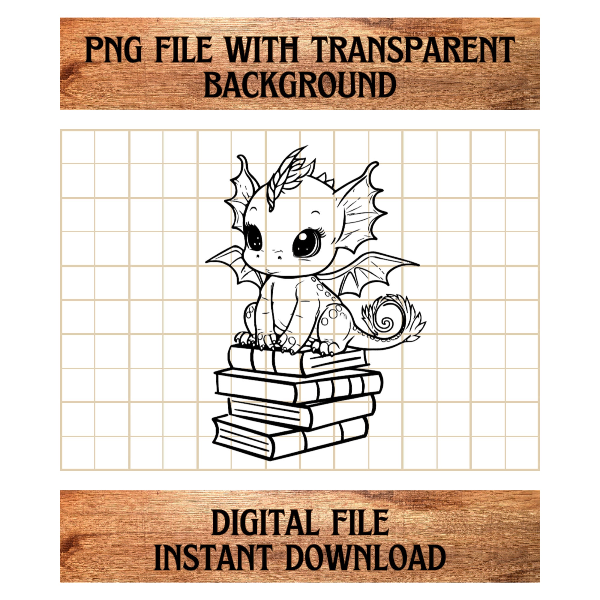 Book Dragon PNG, Cute Dragon PNG, Book Lover, Book Dragon Shirt, Book ...