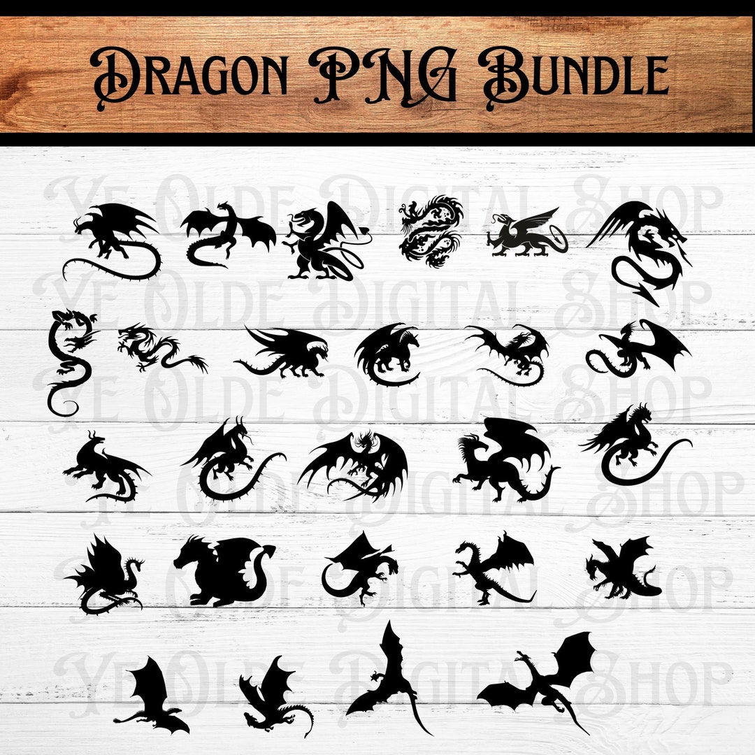 Dragons PNG Mega Bundle, Cricut Design Elements, Dragon Shirt, Dragon ...