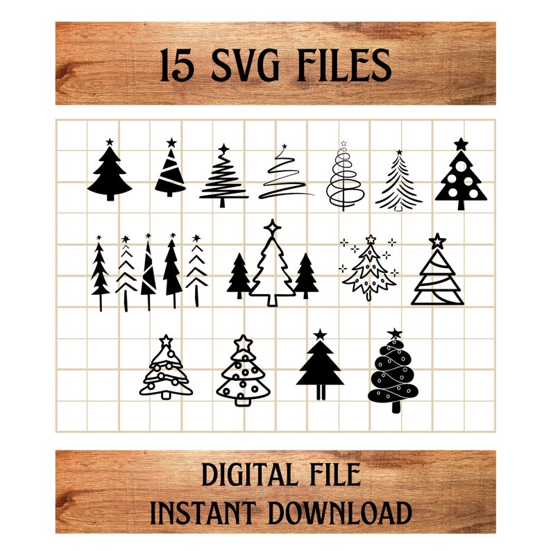 Christmas Tree SVG Bundle, Christmas Trees for Cricut, Christmas Tree ...