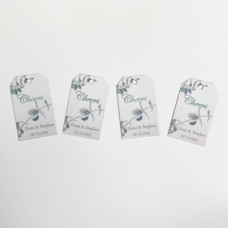 Mini Champagne Bottle Tags; Vine Bottle Tags; Wine and Grapes Favor ...