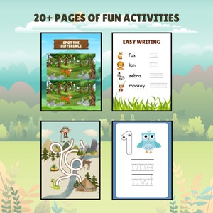Printable Safari Animals Activity Worksheet for Kids, Preschoolers and ...