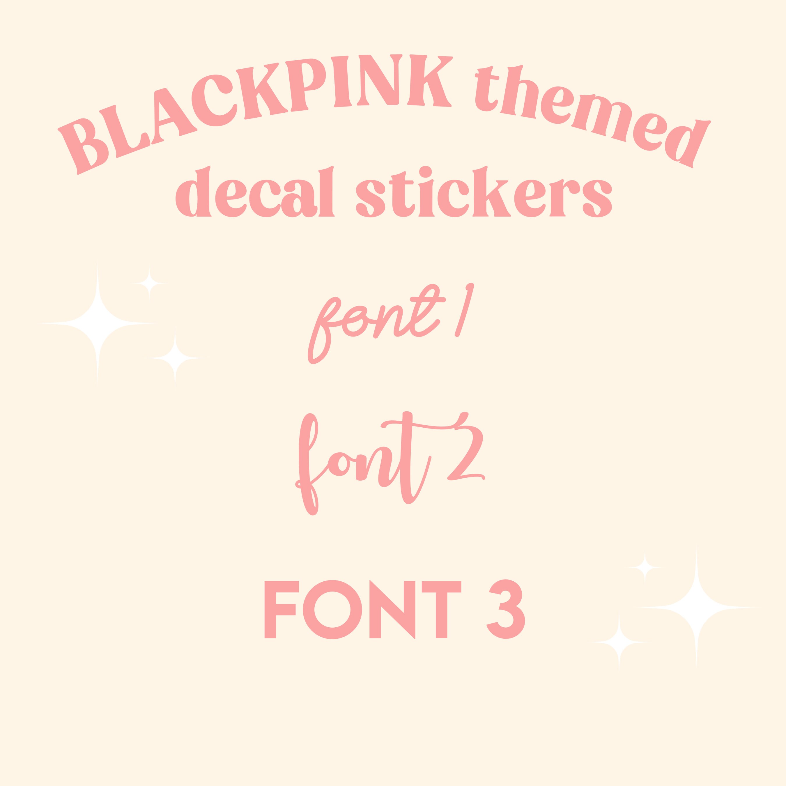 BLACKPINK Themed Name Tag Decals | BYELALAS - Etsy