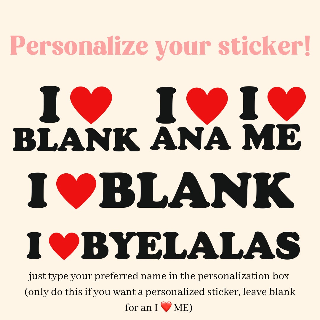 I Love Me Decal Stickers BYELALAS - Etsy