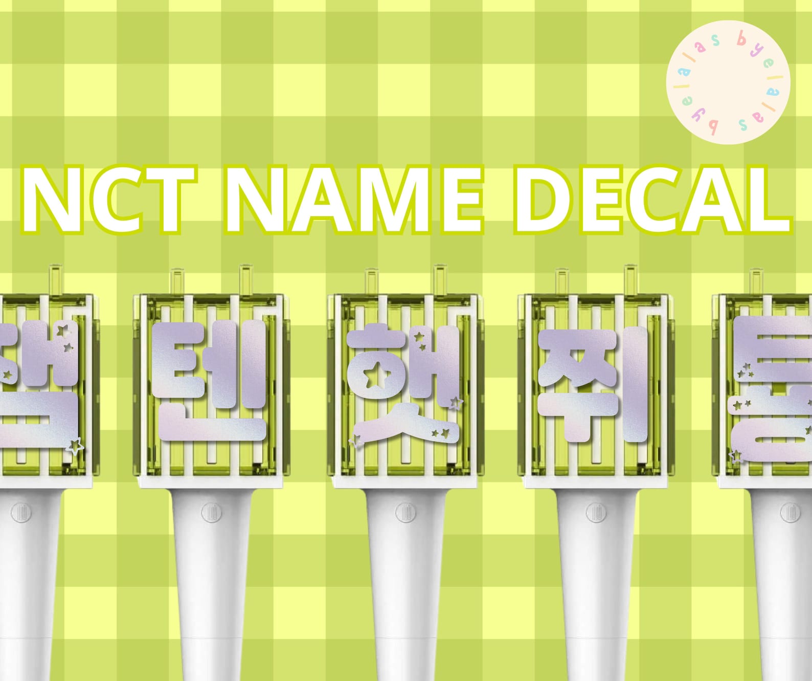 NCT Name Lightstick Sticker Decal Vinyl NCT Dream NCT 127 Wayv All ...