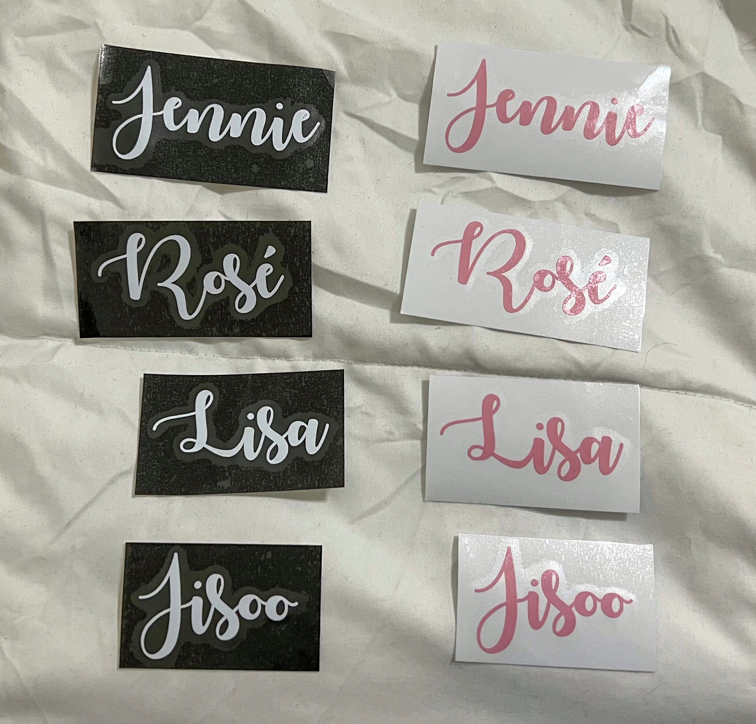 BLACKPINK Themed Name Tag Decals | BYELALAS - Etsy