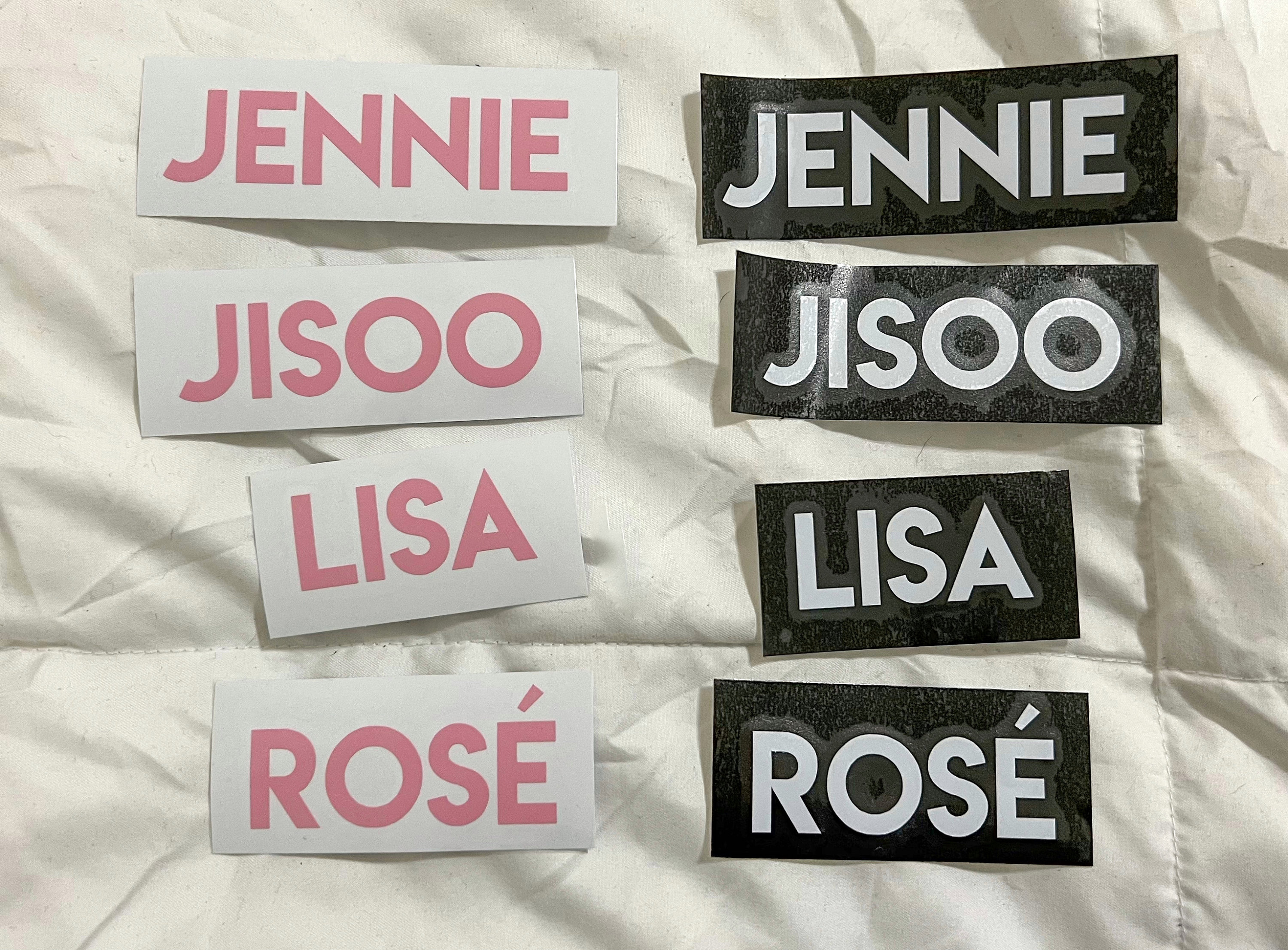 BLACKPINK Themed Name Tag Decals | BYELALAS - Etsy