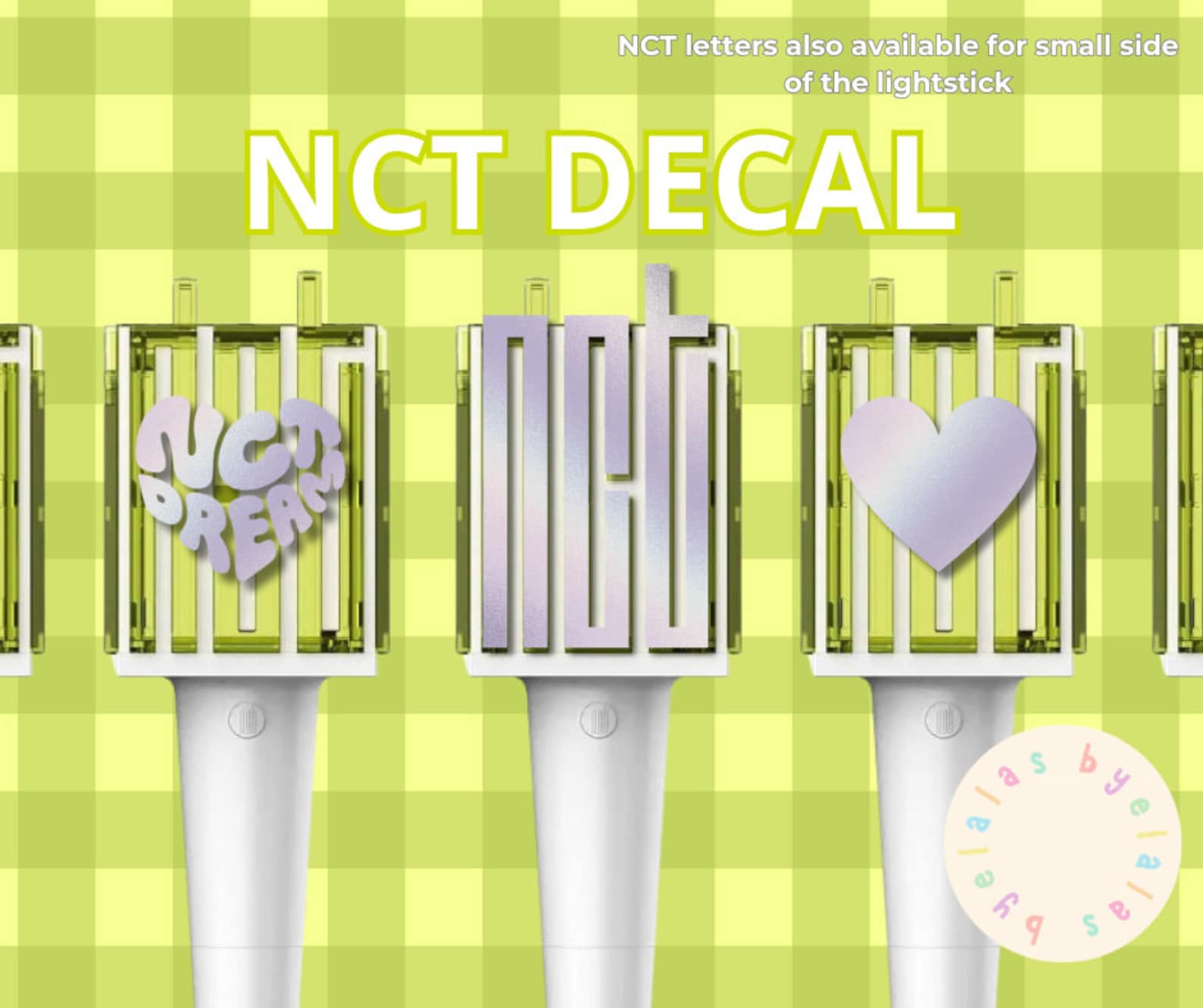 NCT DECAL Lightstick Sticker Vinyl - Nct Dream Nct 127 Wayv Neobong ...