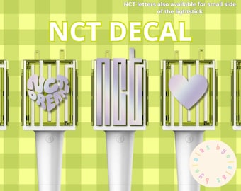 NCT Name Lightstick Sticker Decal Vinyl NCT Dream NCT 127 Wayv All ...