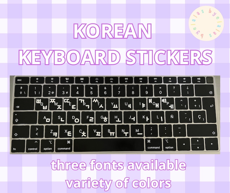 Vinyl Korean Hangul Stickers for Keyboard Computer Laptop Alphabet ...