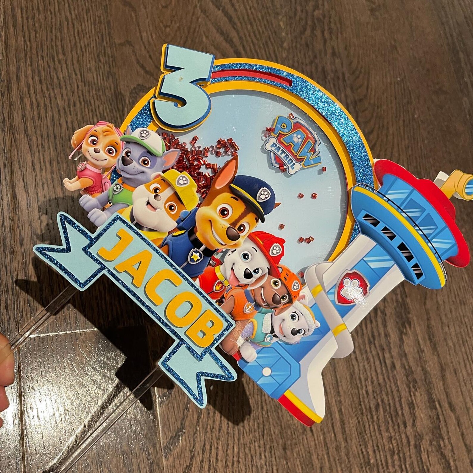 Paw Patrol Cake Shaker Topper| Party Decor | Chase | Birthday - Etsy