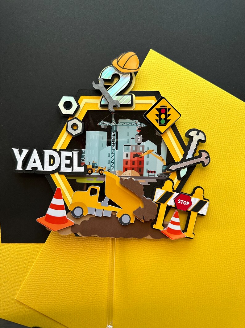 Construction Cake Topper - Etsy