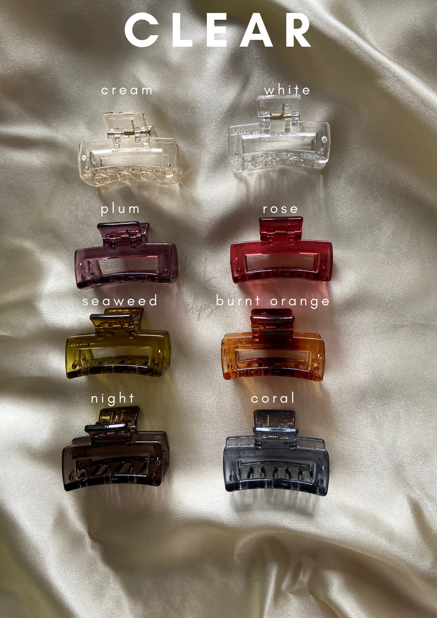 Mini Claw Clips 15 Designs Matte and Clear Clips Minimalist Everyday ...