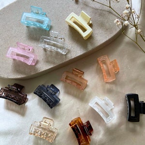 Mini Claw Clips 15 Designs Matte and Clear Clips Minimalist Everyday ...