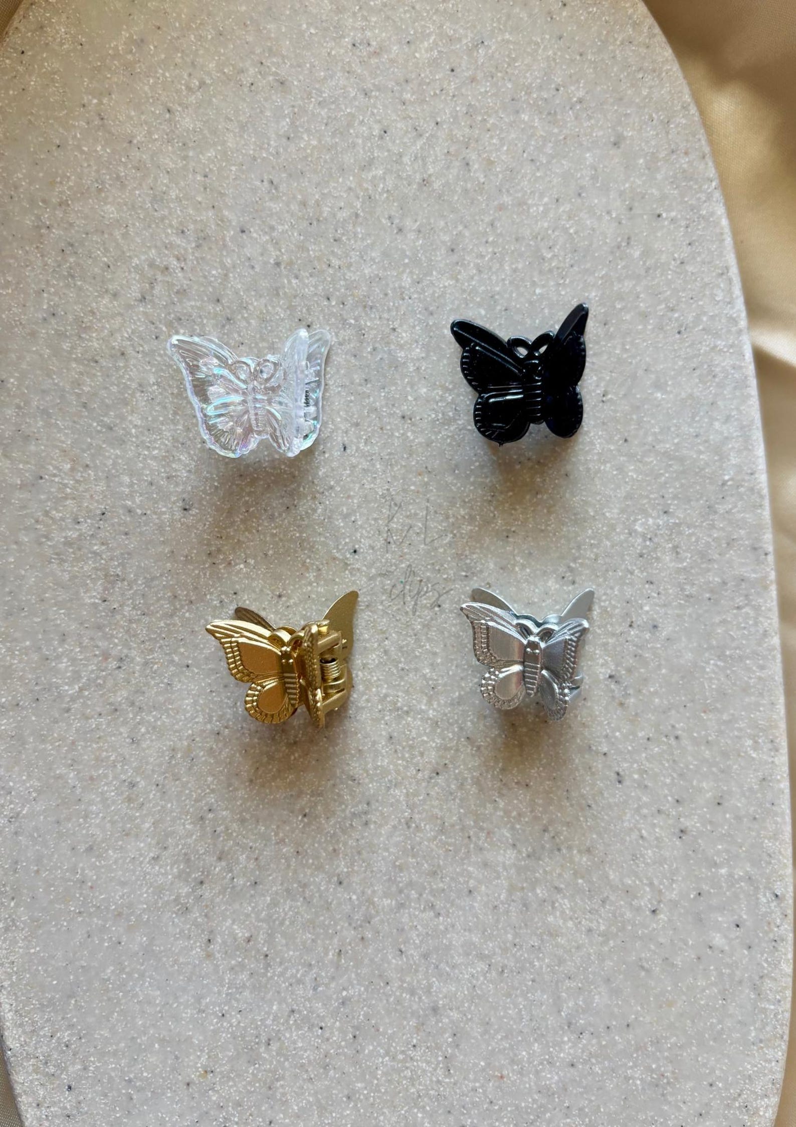 6x Mini Butterfly Claw Clips - Gold Clips | Minimalist Everyday Clips ...