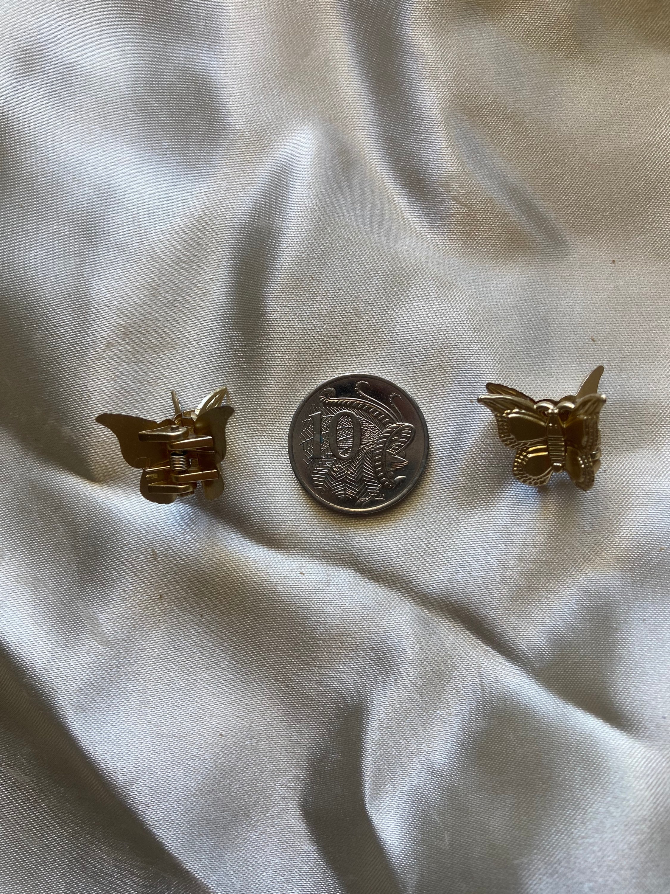 9x Mini Butterfly Claw Clips Gold Clips Minimalist Everyday Clips for ...