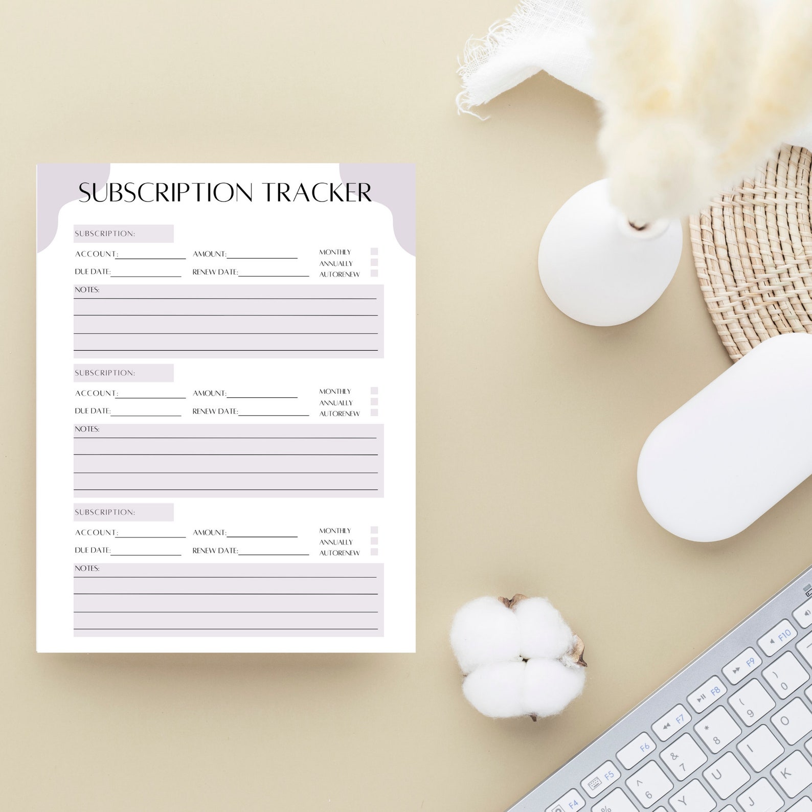 Subscription Tracker Printable. Subscription Log. Expense Tracker ...