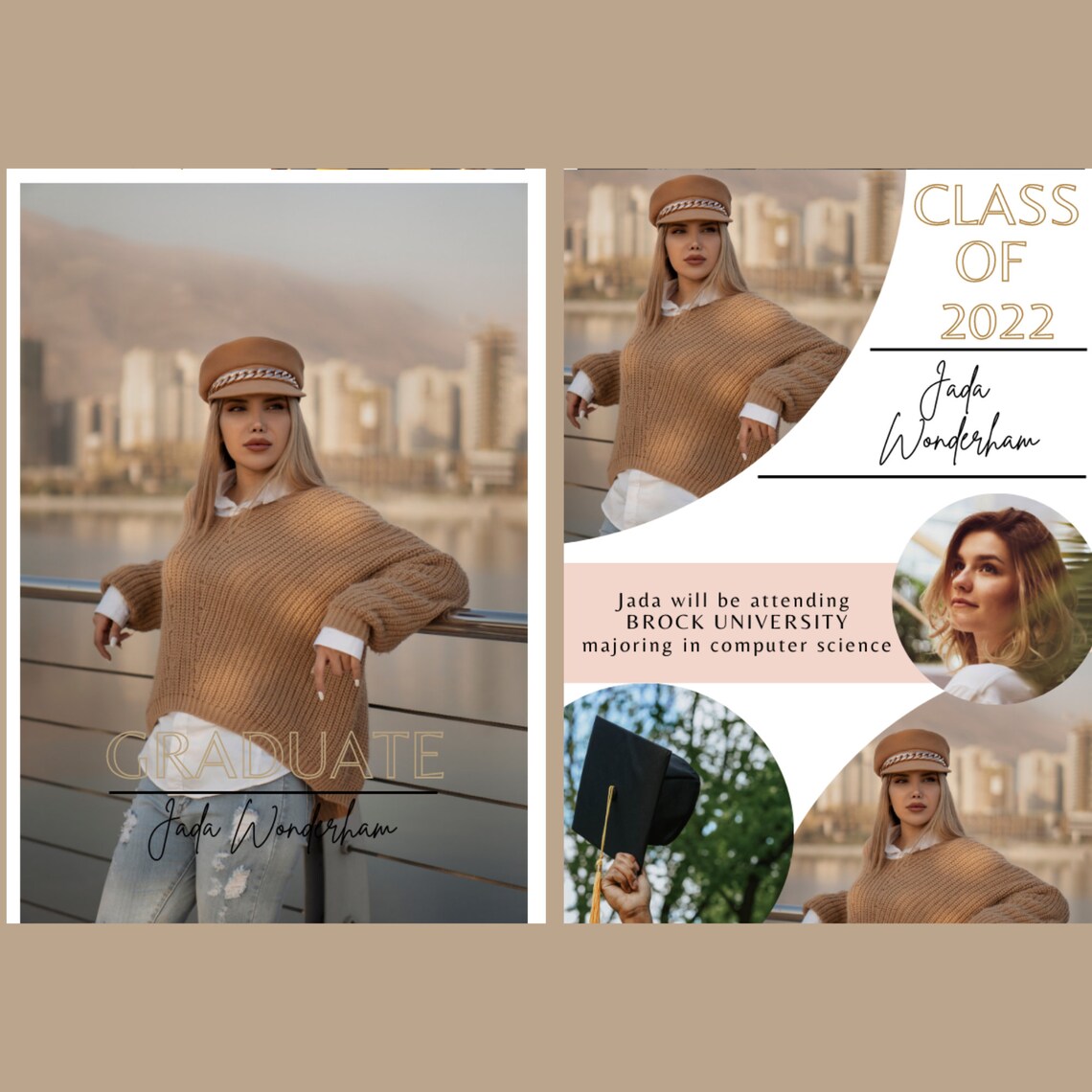 Editable Graduation Announcement Template. Class of 2022 - Etsy