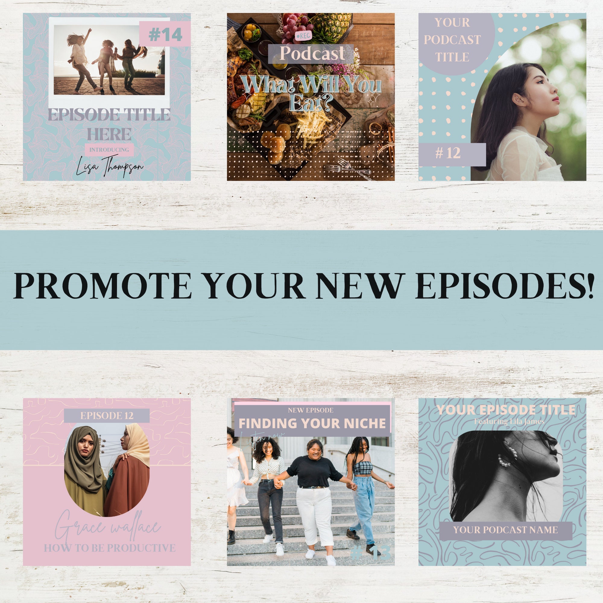 15 Editable Podcast Cover Art Templates. Podcast Graphics. - Etsy