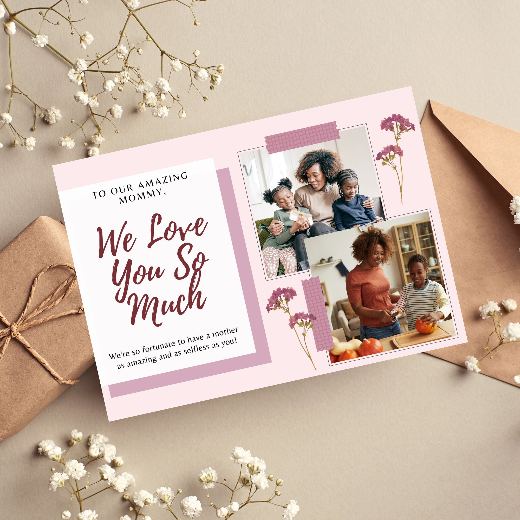 Editable Mother's Day Card Template, Canva Design (digital Download) - Etsy