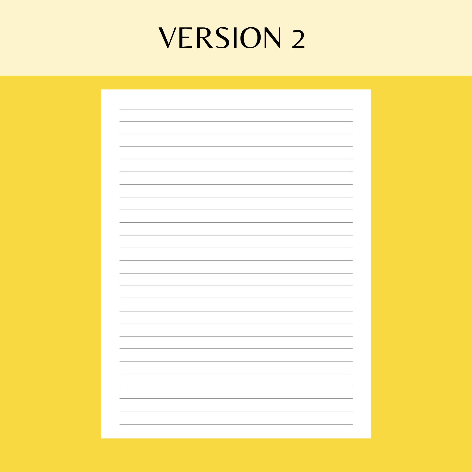 Notes Page Printable, Lined Notes Template, Note Taking, Writing Paper ...