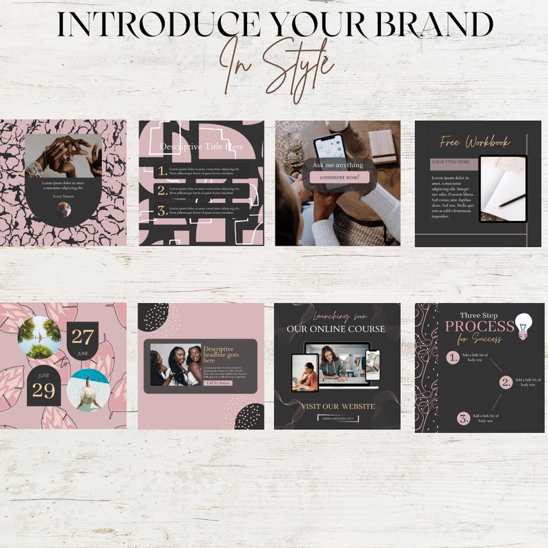 50 Instagram Posts Templates. Branding Social Media Templates. - Etsy