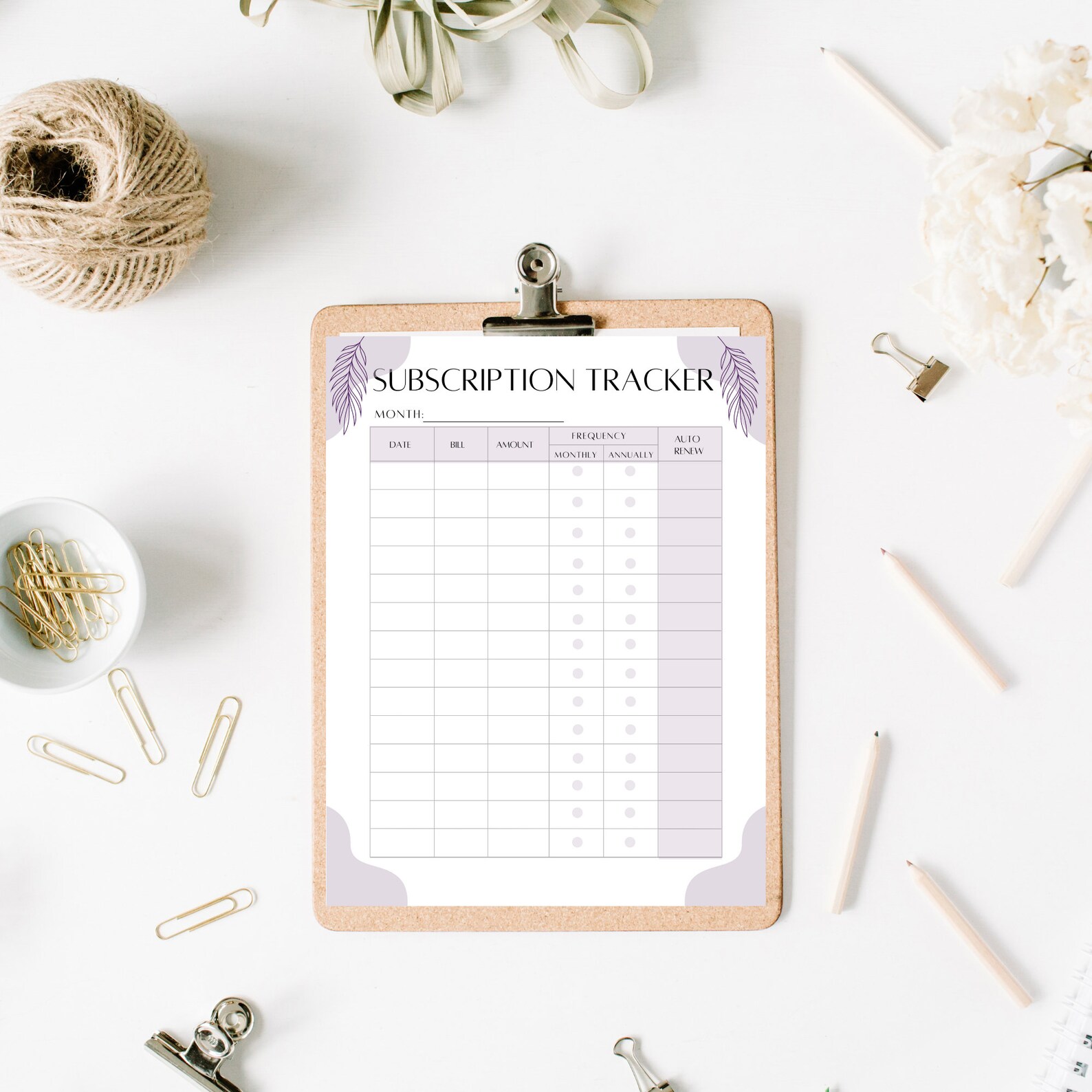 Subscription Tracker Printable. Subscription Log. Expense Tracker ...
