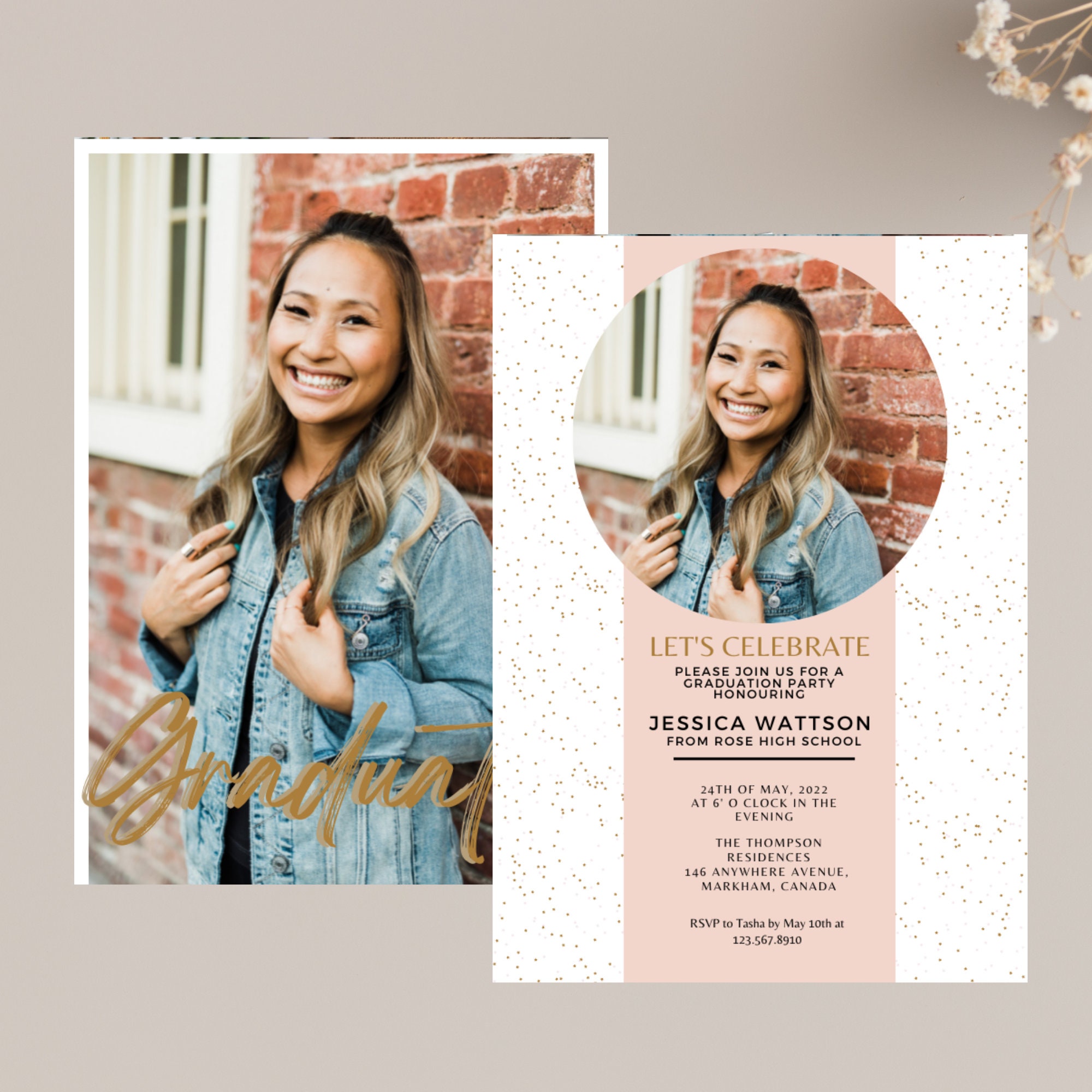 Editable Graduation Party Invitation, Class of 2022 Graduation ...