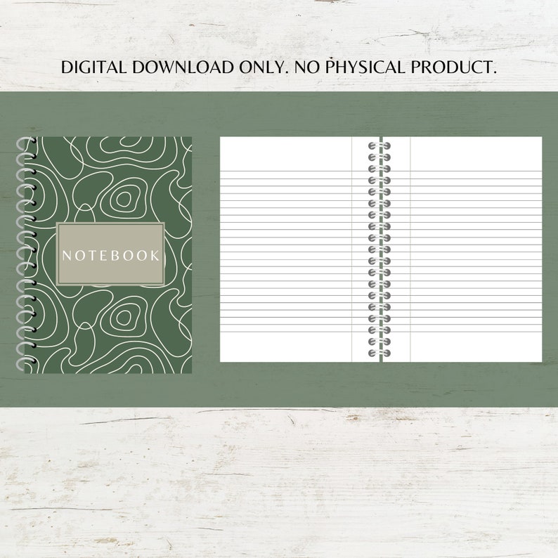 Printable Lined Notebook Paper, A4/US Letter (PDF) - Etsy