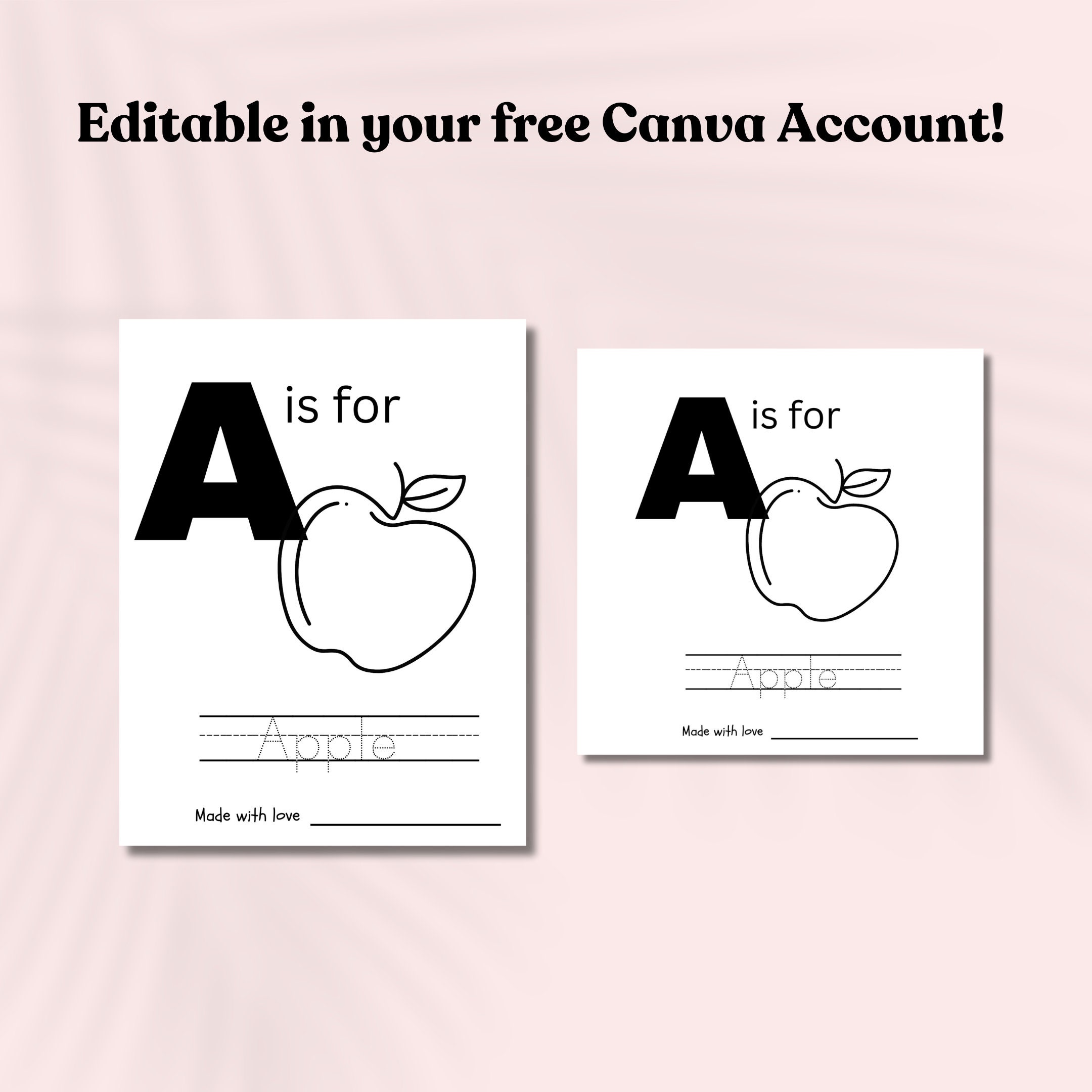 Woodland Animal Clipart, PLR ABC Template for Babies First Book ...