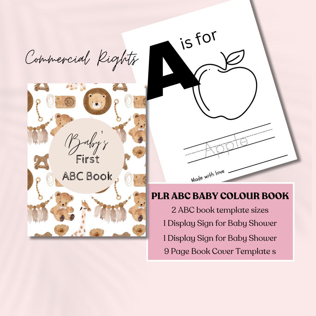 Woodland Animal Clipart, PLR ABC Template for Babies First Book ...