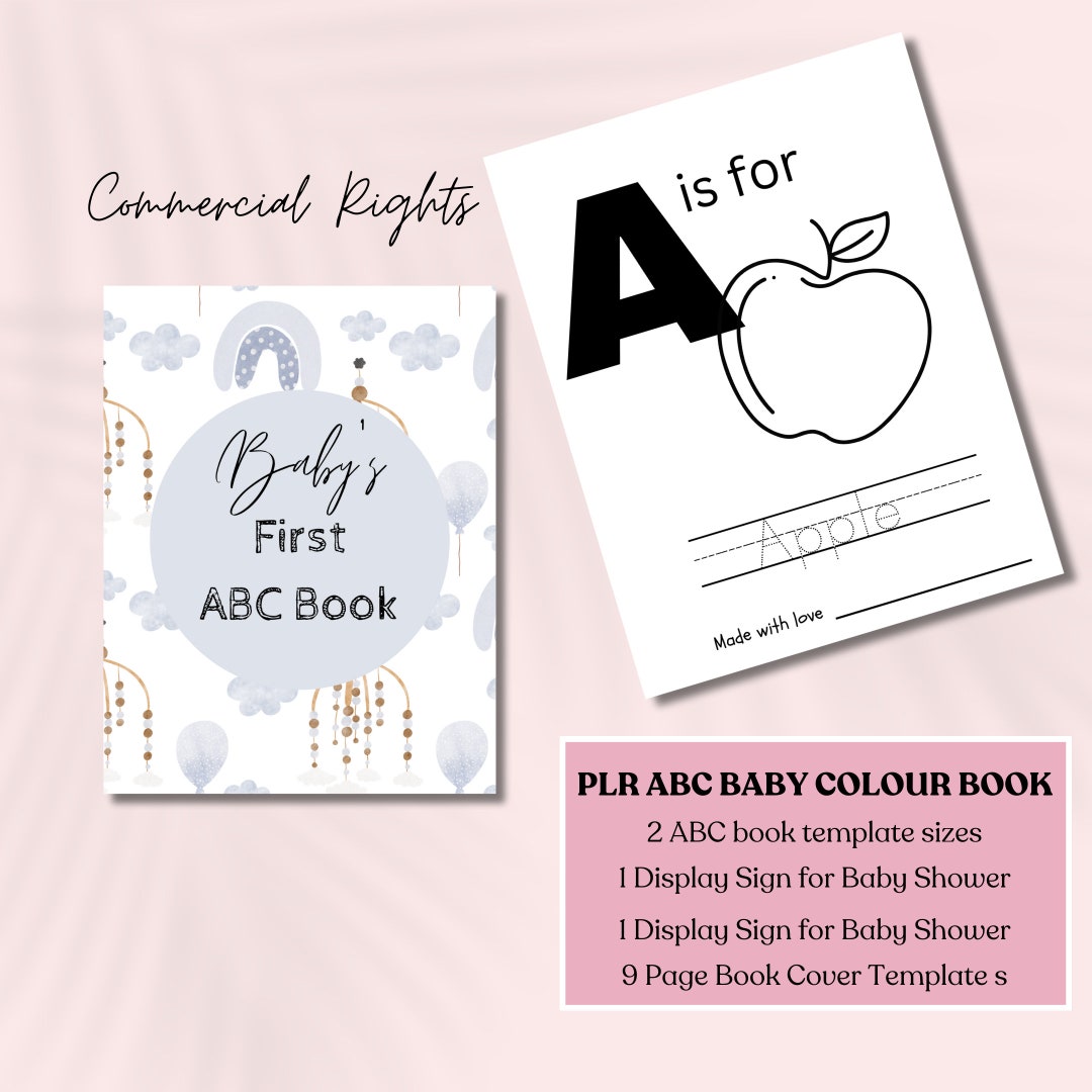 Plr ABC Coloring Book for Baby Shower, Plr Template, Plr Printable ...