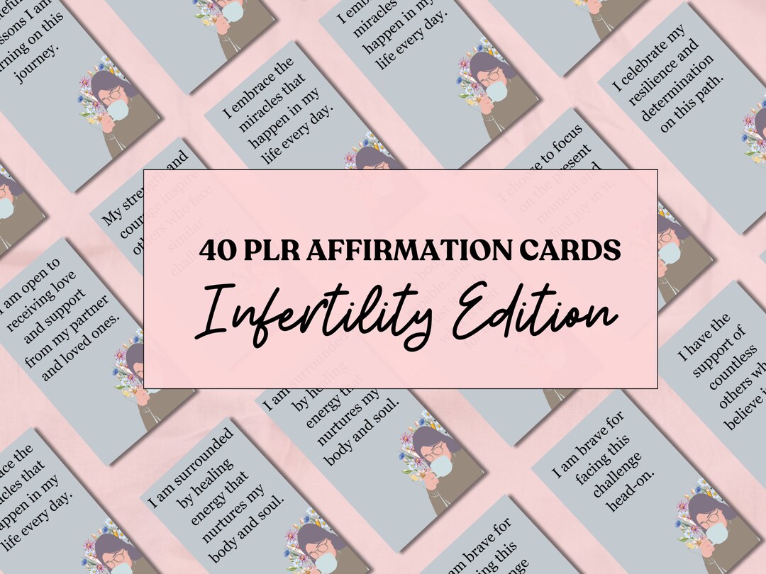 Self Care Cards Canva Template for Infertility, Affirmation Deck ...