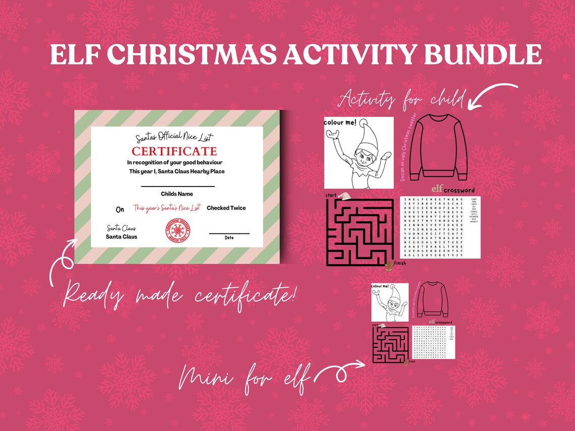 Printable Elf Kit 2025, Christmas Elf, Elf Bundle, 24 Day Elf Kit ...