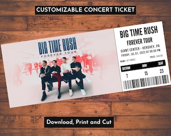 Big Time Rush Ticket | Etsy