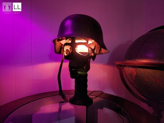 Helmet Display Stand With Skull Remote Controlled USB - Etsy