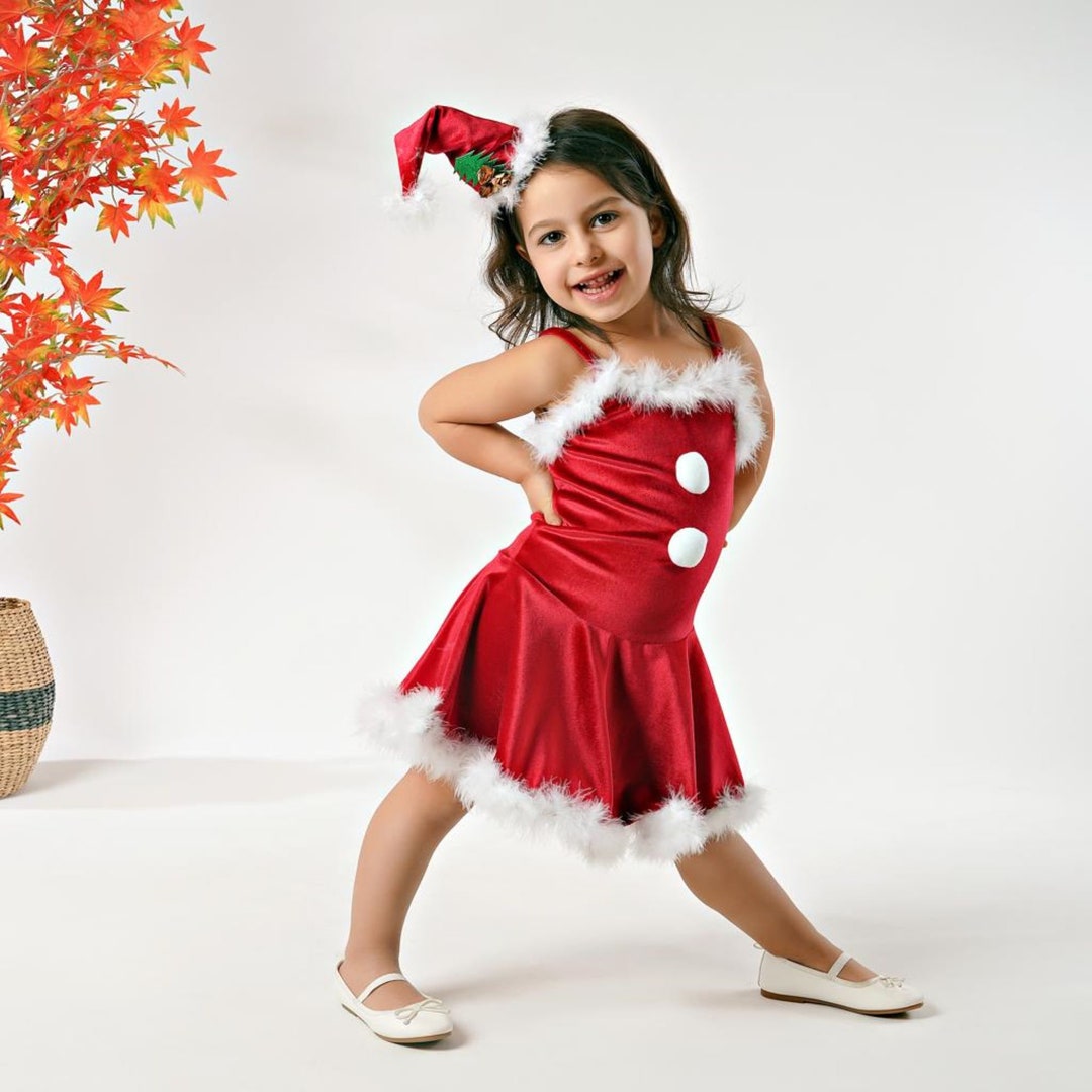 Girls Santa Claus Costume, Christmas Dress Kids, Miss Claus Costume ...