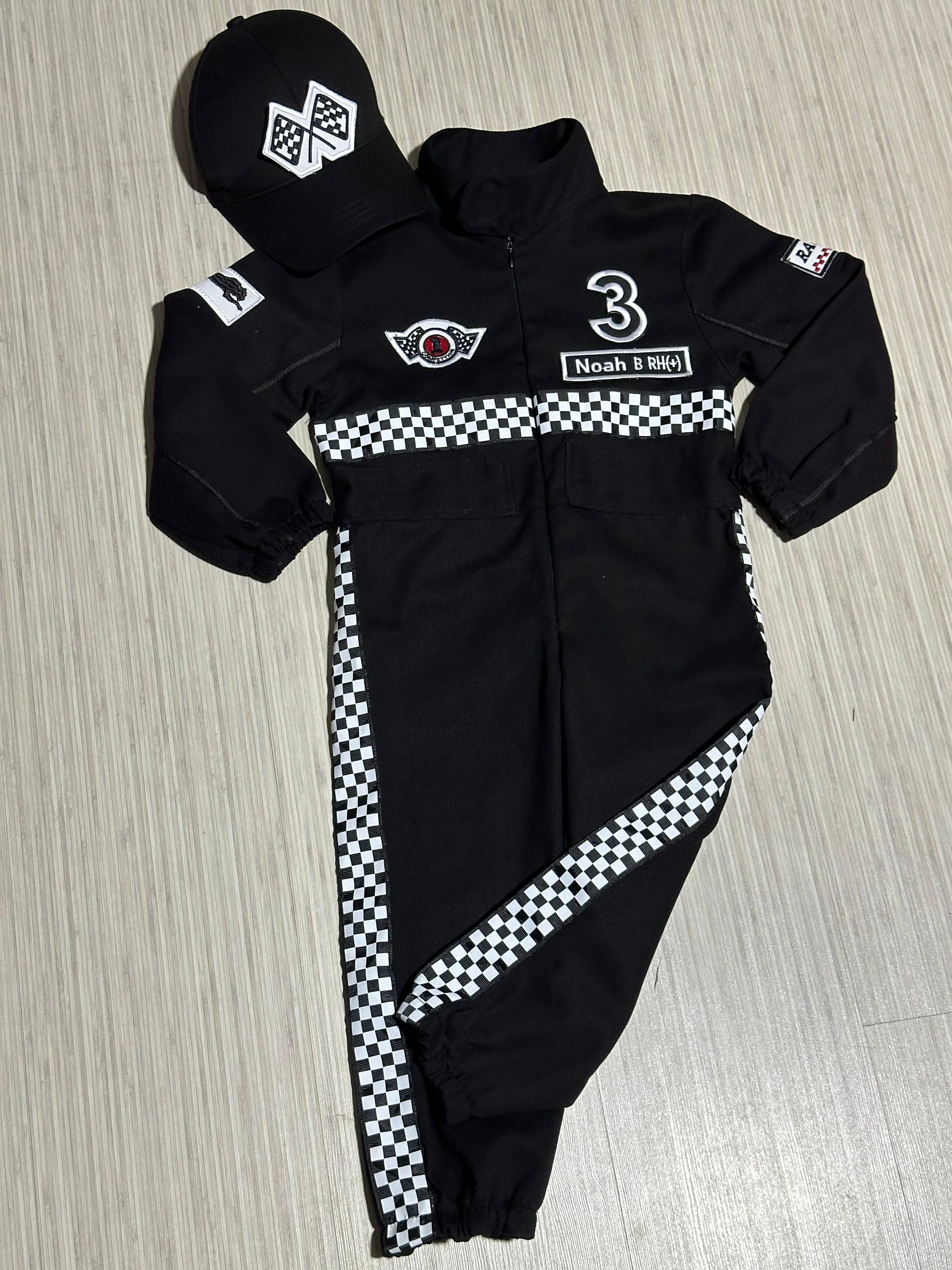 Fast One Birthday Race Car Suit: Custom Embroidered Cotton Racing ...