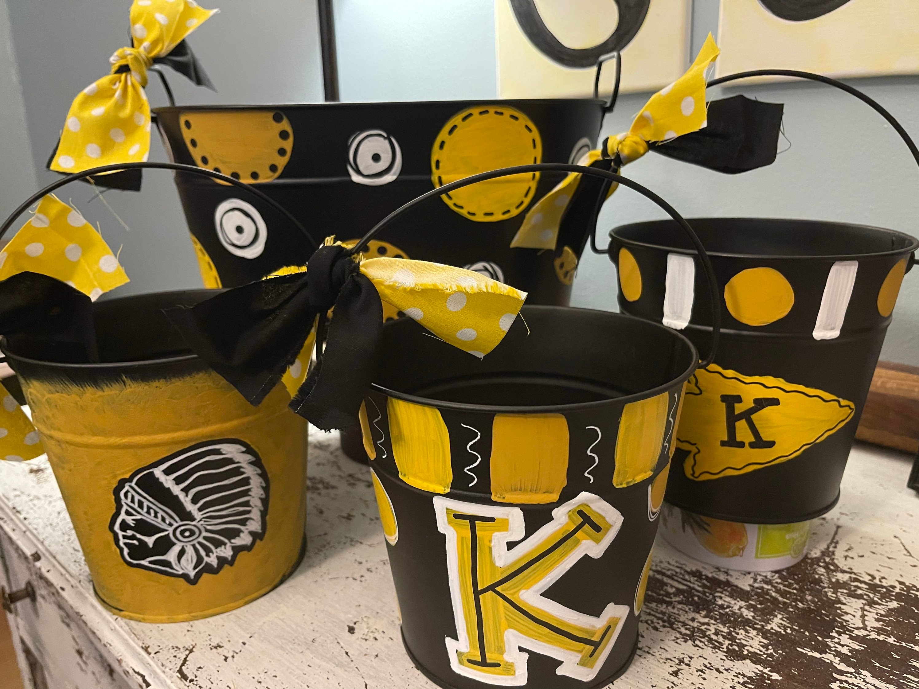 Hand Painted School Spirit Bucket - Etsy