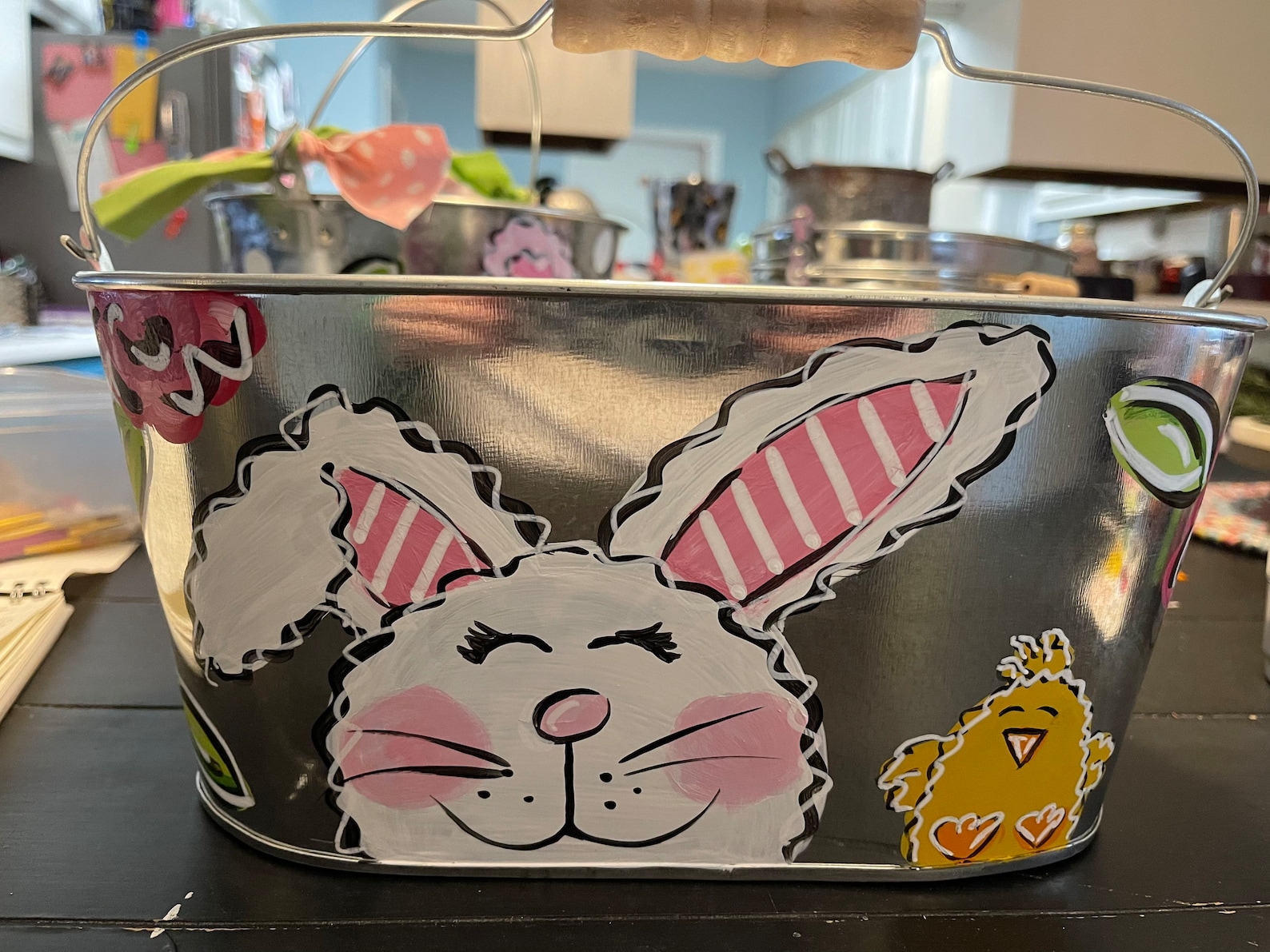 Hand Painted Easter Galvanized Bucket - Etsy