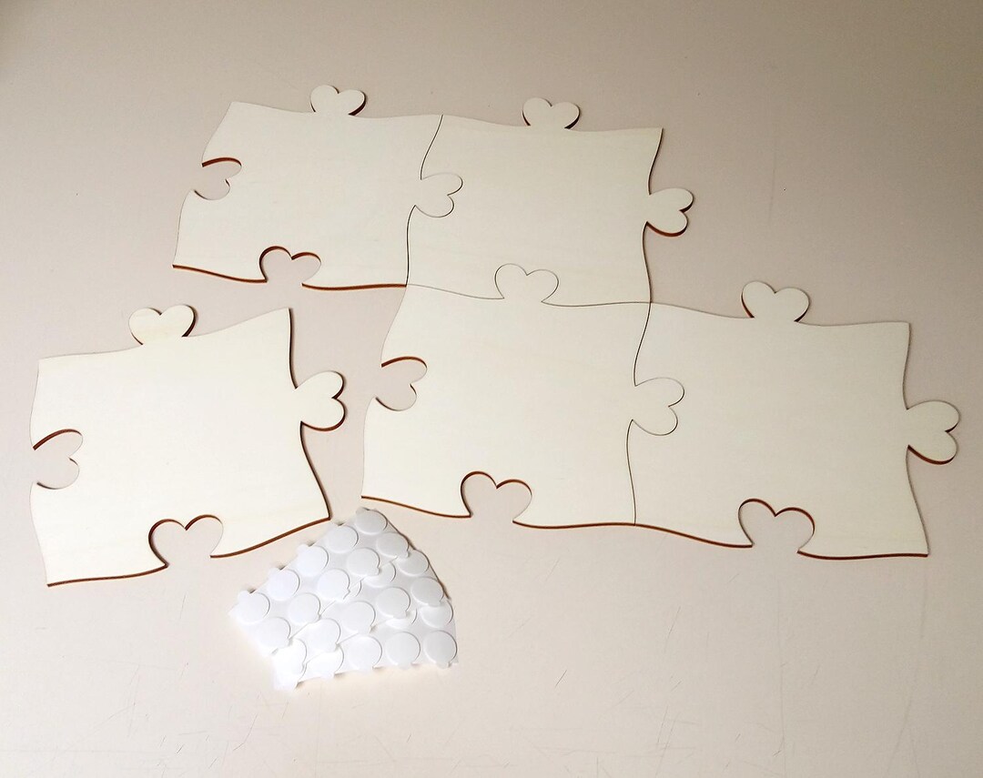 Blank Wooden Puzzle Infinite L, Heart Nose, Set of 12 Pieces, 23 X 23 ...