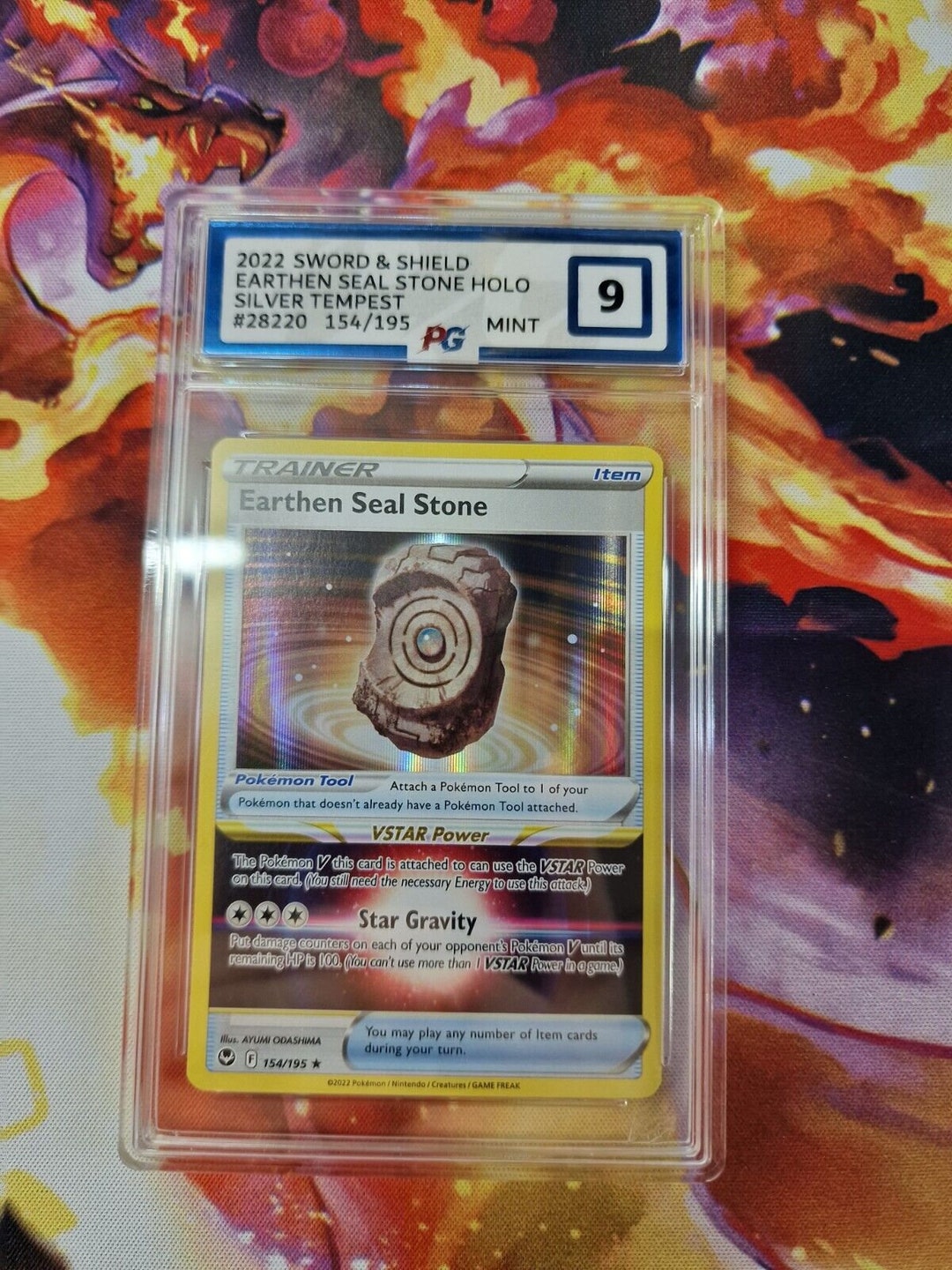 Pokemon Trading Card Game Silver Tempest Earthen Seal Stone Pokegrade ...